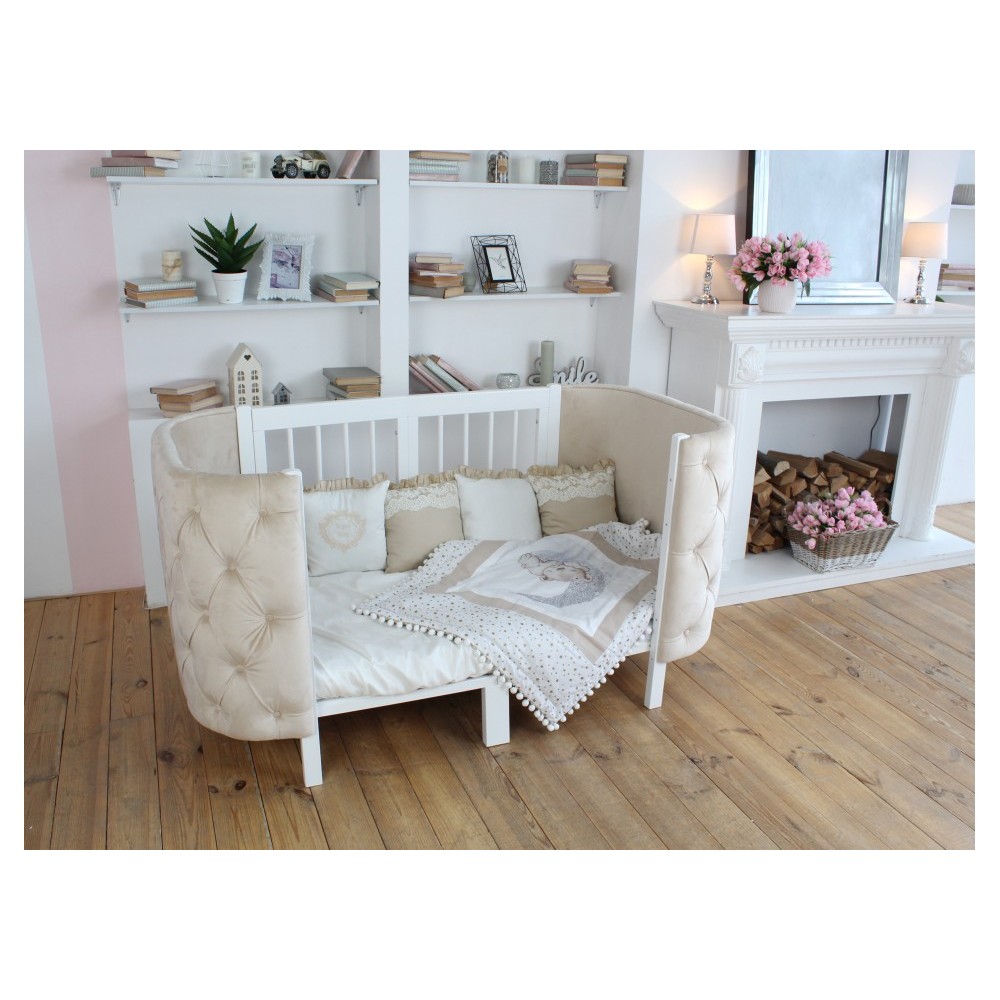 Детская овальная кроватка-трансформер Ovalbed Blush Beige 3 в 1 ...