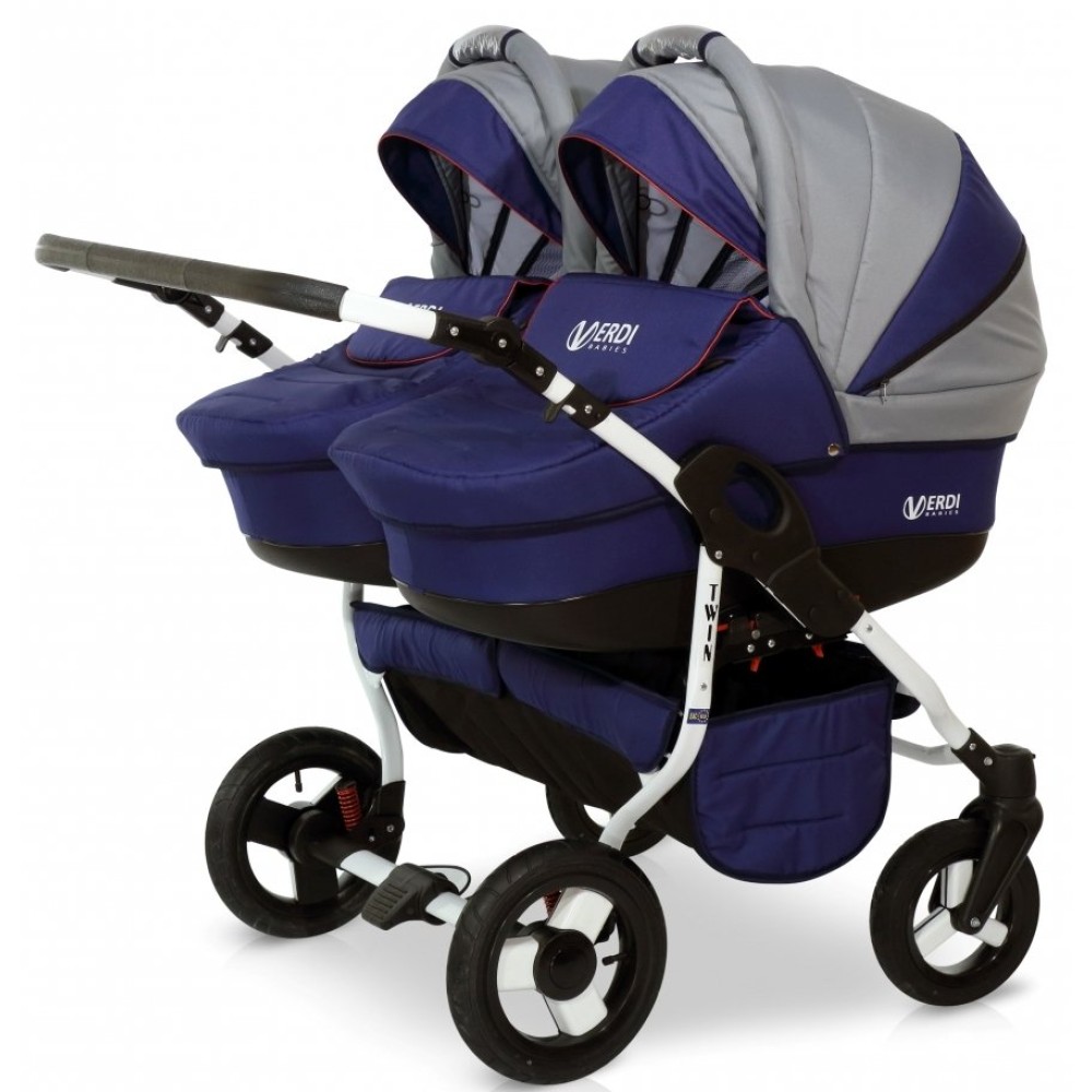 Коляска для двійні Verdi Twin 01. Купити коляску трансформер в karapuzov.